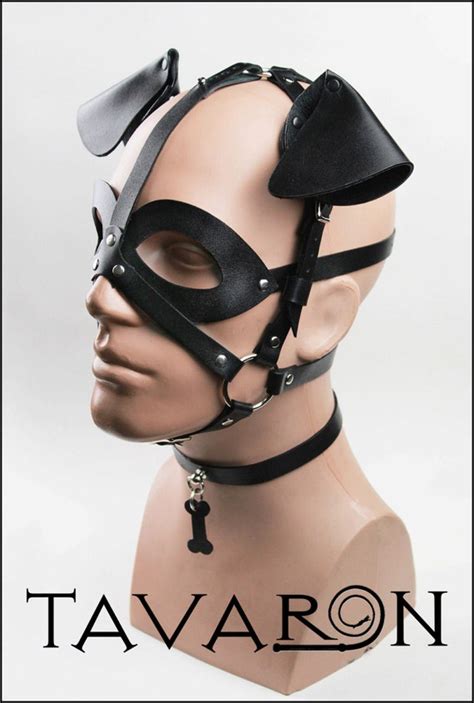 Leather Dog Mask Puppy Mask Petplay Mask Pet Play Hood - Etsy