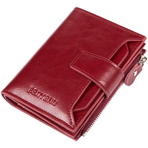 Женский кошелек кожаный маленький, Защита RFID, 17 мест для карточек, 2 ...