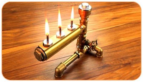 Масляный светильник из сантехнических деталей своими руками | Oil lamps ...