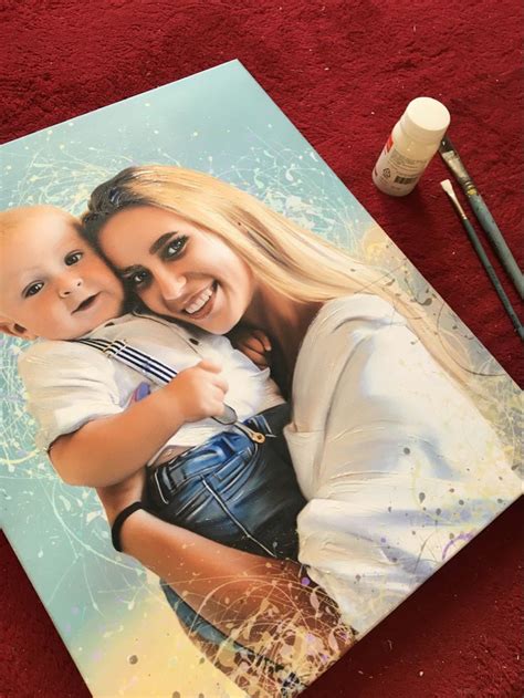 Портрет по фото в 2024 г | Фото на холсте, Портрет, Холст