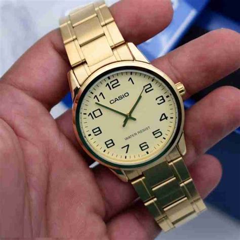Casio MTP-V001G-9B Gold Edition Elegant Mens Wrist Watch - WatchCentre.PK