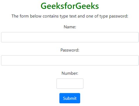 Bootstrap 4 | Inputs | GeeksforGeeks