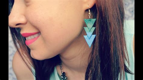DiY Triangle náušnice / Jak si vyrobit zajímavé náušnice - YouTube