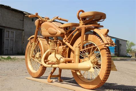 Мотоцикл ИЖ-49 из дерева в масштабе 1:1 | Советские мотоциклы | Wooden ...