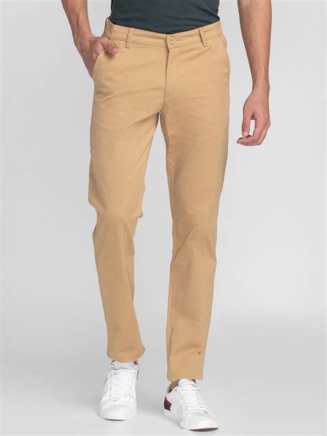 Buy GIORDANO Men Comfort Slim Fit Cotton Trousers - Trousers for Men ...