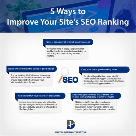 5 Ways To Improve Your Site's SEO Rankings (Infographic) - Digital ...