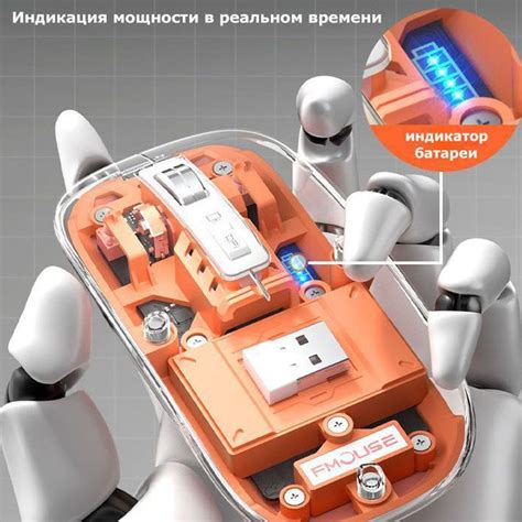 Мышь беспроводная FMOUSE M133 M133, оранжевый - купить по выгодной цене ...