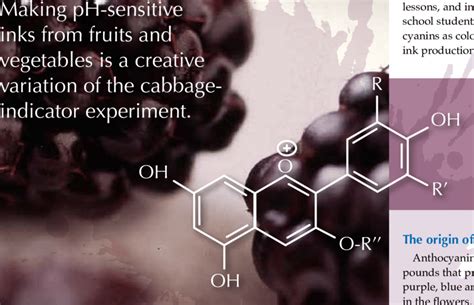 General structure of anthocyanin, in which R and R' are H, OH, or OCH 3 ...