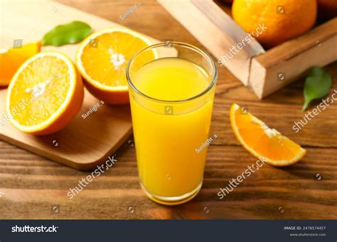 Glass Freshly Squeezed Orange Juice On Stock Photo 2478574457 | Shutterstock