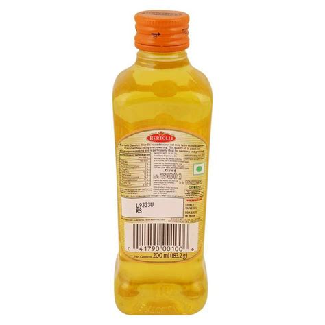 Bertolli Classico Olive Oil 200ml Price, Uses, Side Effects - Apollo 24|7
