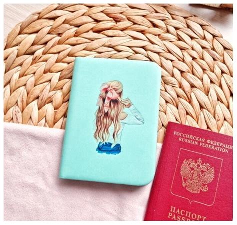Купить Обложка на паспорт розового цвета ручной работы за 1550р. с ...