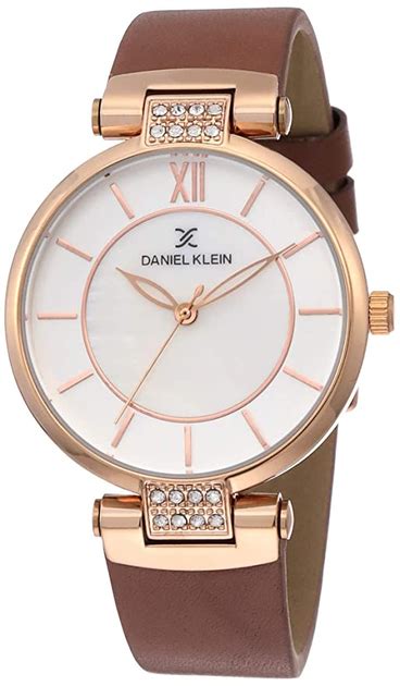 Женские турецкие часы DANIEL KLEIN DK12079-3 Белые с золотистым/светло ...