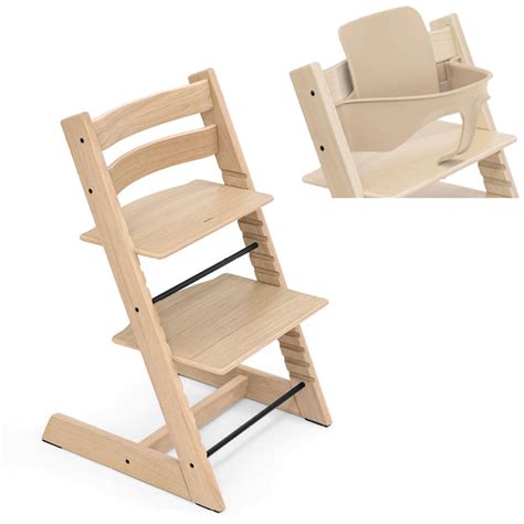 STOKKE Tripp Trapp Oak high chair with baby set - perfect seating ...