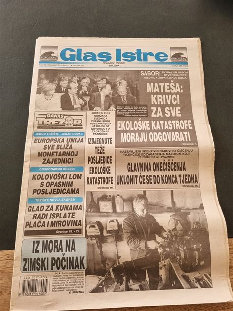 Vremeplov Glasa Istre: Pazinčica onečišćena mazutom "prodrmala" cijelu Istru - Glas Istre
