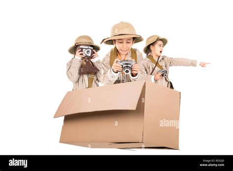 Kids in a game drive Stock Photo - Alamy