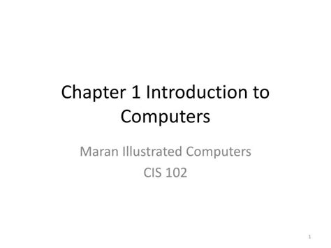 PPT - Chapter 1 Introduction to Computers PowerPoint Presentation, free download - ID:6444519