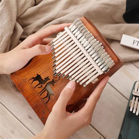 Мини играчка пиано, Vaxiuja, дърво/стомана, за деца/възрастни, кафяво ...