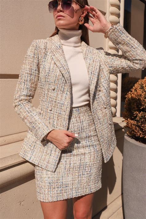 Модный твидовый костюм с юбкой 2020 / Fashionable tweed skirt suit 2020 ...