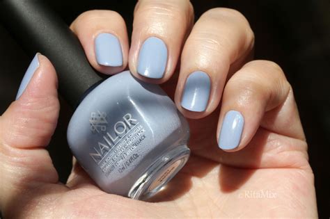Nailor Nail Polish # 605NP Sisley - самый красивый серо-голубой лак в ...