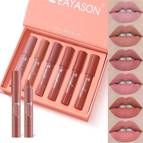 Teayason Lipstick Помада-карандаш для губ, тинт для губ. Набор из 6 ...