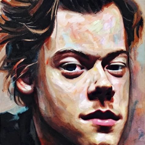 Harry Styles in the style of Jenny Saville 10 - Artists Meet Artists