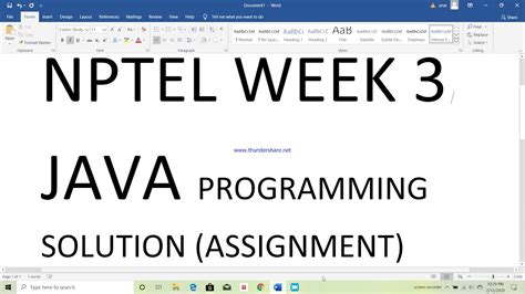 nptel java week 3 solution assignment programming in java - YouTube