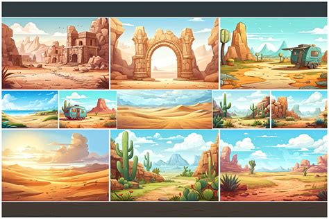 BACKGROUND - Stylized Desert 1 | 2D Environments | Unity Asset Store