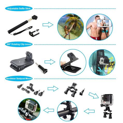 Gopro 9 Accessories Kit for Gopro 9 Hero 8/7/6/5 action sport Camera ...