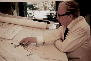 Frank Lloyd Wright, Architect, Drafting the Marin County C… | Flickr