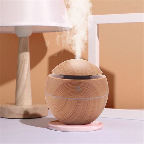 Desktop Wooden Effect Humidifier with Color Changing LED Light DHM130 ...