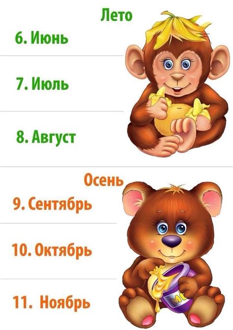 Время года. Месяц. Дни недели. Разрезные картинки | Activities for kids ...