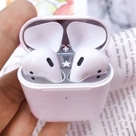 Милое Сердце Звезда металлическая защита от пыли наклейка для Airpods 1 ...