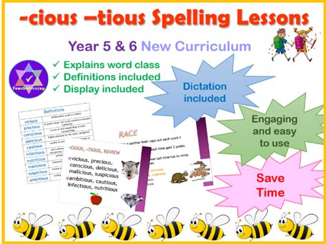 -cious and -tious Spelling Lessons 2 | Teaching Resources
