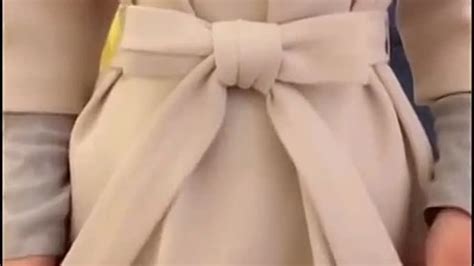 Как завязать пояс на пальто