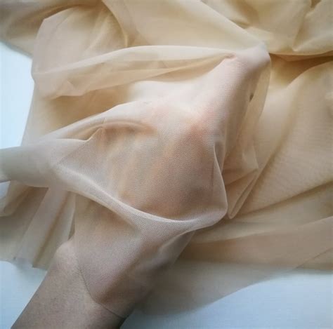 Сетка эластичная матовая Телесный ширина 1,5м (art.C075-3001В) | COUTURE.BY