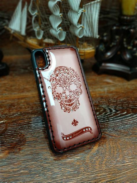 Чехол-кейс #101 Florid Skull Red - Мастерская эксклюзивных изделий из ...