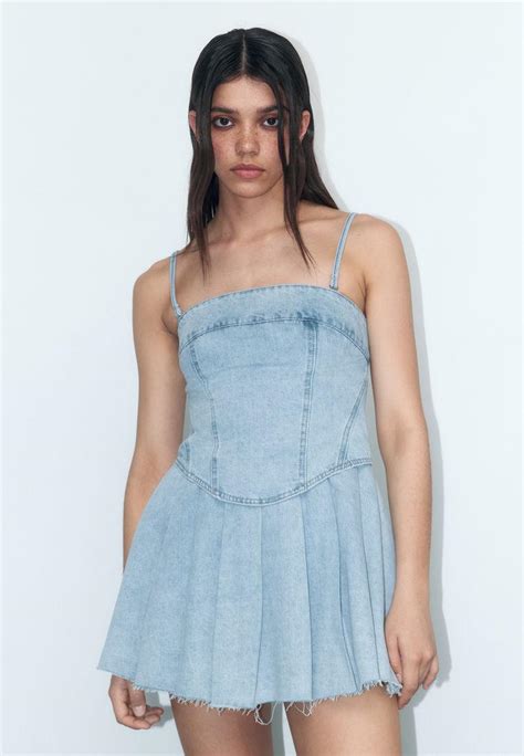 Платье джинсовое Befree Co:Create Denim Punk, цвет: голубой ...