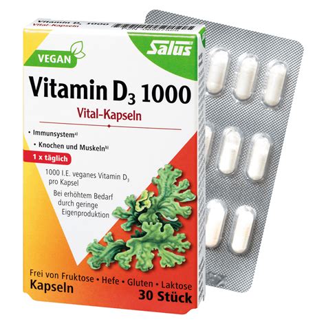 Vitamin D3 1000, 30 Kapseln von Salus bei greenist