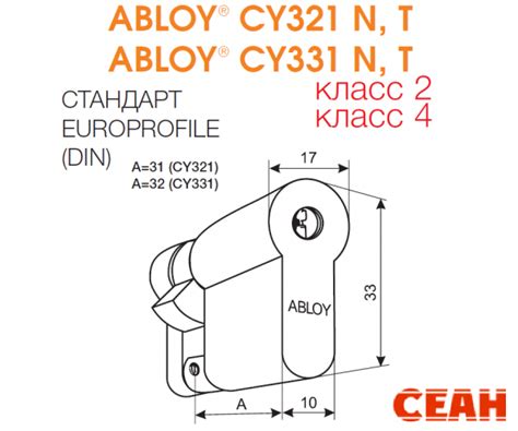 Купить Односторонний механический цилиндр ABLOY CY331 у официального ...