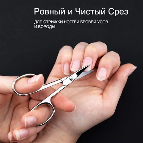 Ножницы маникюрные для ногтей бровей ресниц усов бороды купить на OZON ...