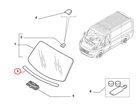 Уплотнитель (молдинг) ветрового стекла Fiat Ducato(250). | Sollus ...