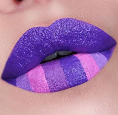 Awesome 💜💕 | Lip art, Lip art makeup, Lipstick art