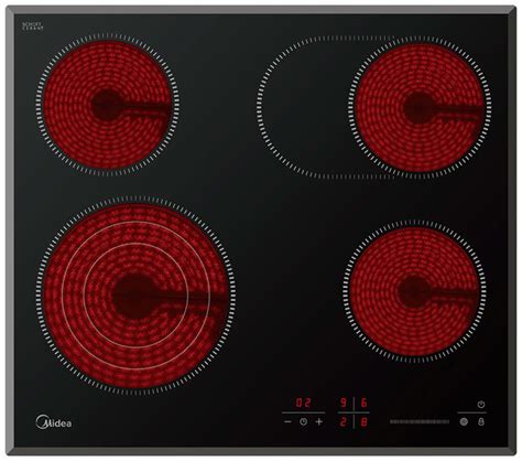 Встраиваемая электрическая варочная панель Midea MCH64767F, черная ...