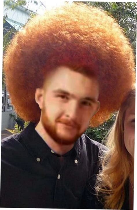 Создать мем "ginger afro ninja 360, идеальная прическа, рыжий кудрявый ...