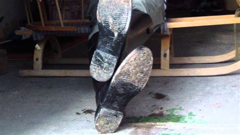 Riding Boots soles for your licking - YouTube