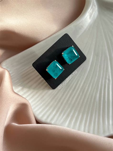 Серьги турмалин параиба – купить за 925 руб | BOUTONRU.RU