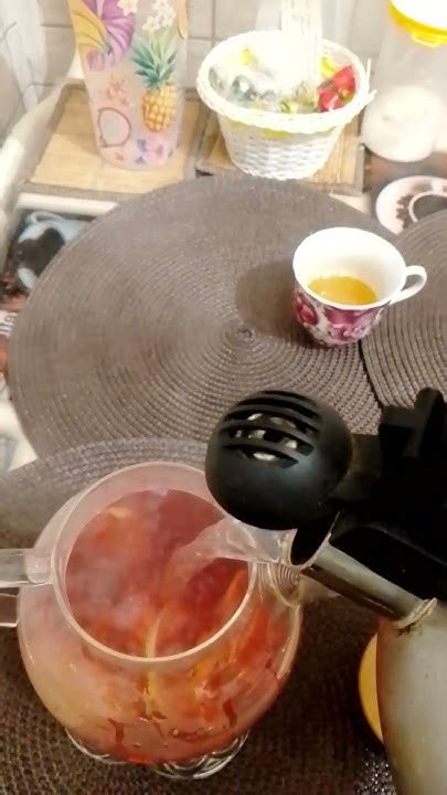 Проводим время с пользой! Пьём чай с лимоном, малиной и мёдом!!!🥰🍋🍯☕🫖🍵 ...