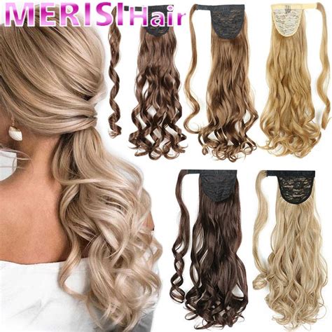 Купить MERISIHAIR Длинные волнистые заколки для наращивания волос ...