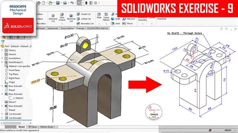 ⚡ Solidworks Tutorial For Beginners - Exercise 9 - YouTube
