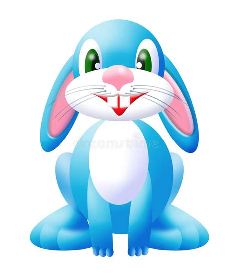 Blue bunny 2 stock illustration. Illustration of animal - 1071787